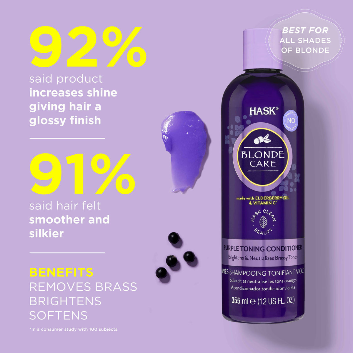 Hask Blonde Care Purple Conditioner 355ml