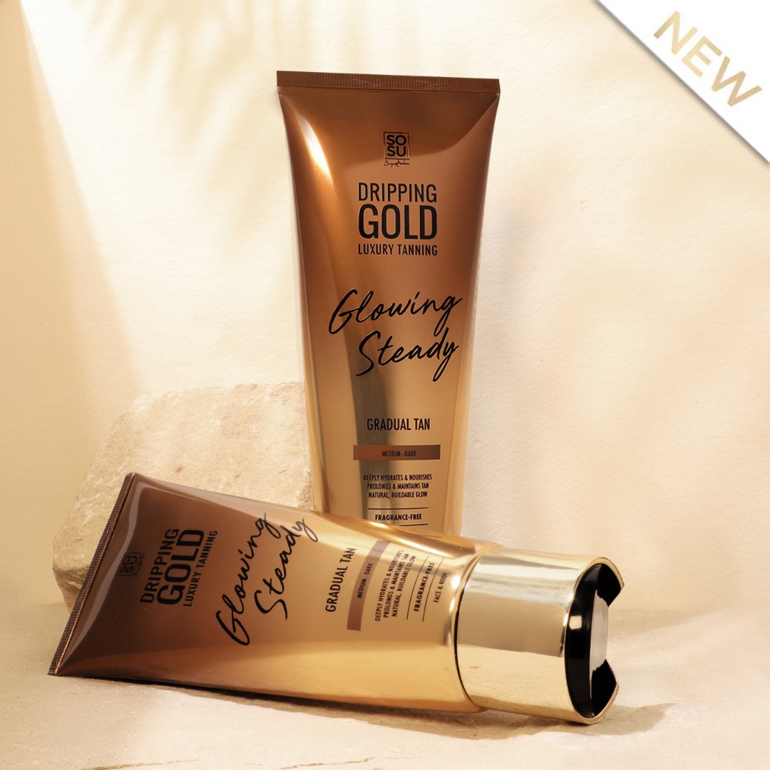 Dripping Gold Glowing Steady Gradual Tan | Medium-Dark